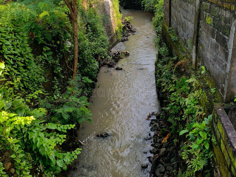River Flow in Side of Home Residents. Stock Image - Image of village ...