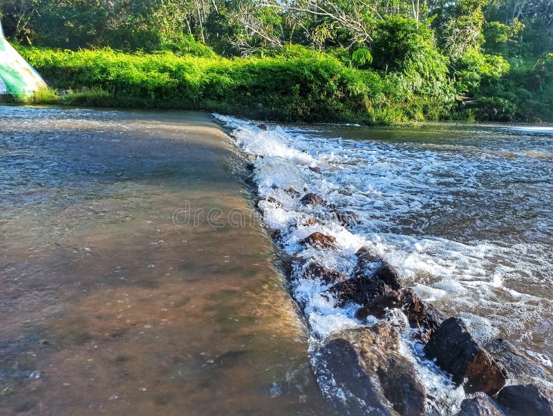 River Flow with Small Rapids Stock Image - Image of rock, water: 262082921