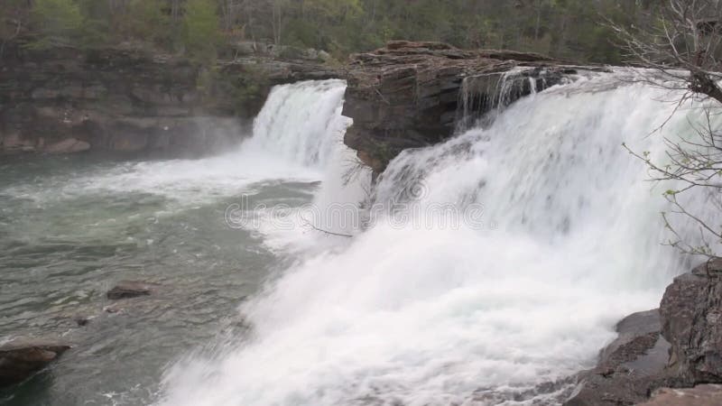River Flow and Waterfall in Alabama, USA Stock Footage - Video of ...