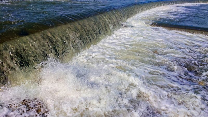 River flow waterfall stock photo. Image of cloudy, chimney - 247470232