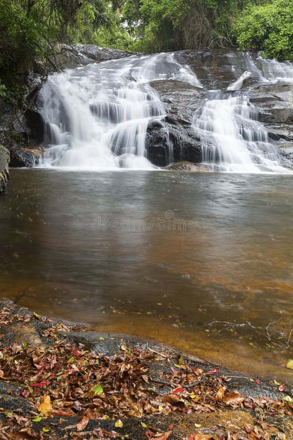 River Flowing Over Rocks and the Debengeni Waterfall Stock Image ...