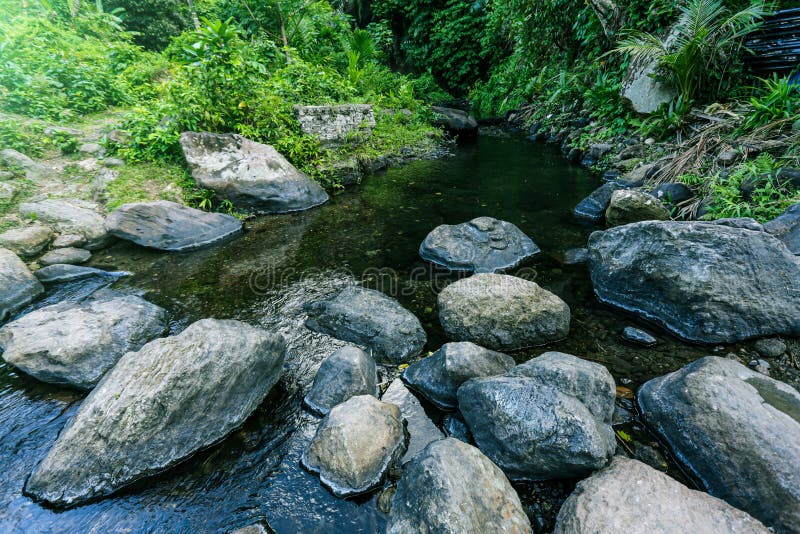 Small River and Rocks in the Forest Stock Photo - Image of outdoor ...