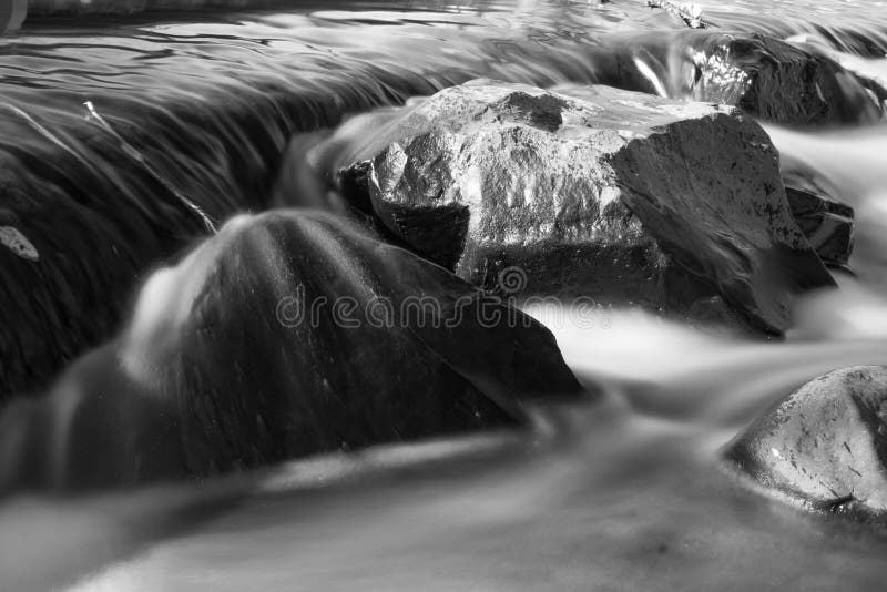 River Flowing through Rocks and Rapids in Denver, Colorado Stock Photo ...