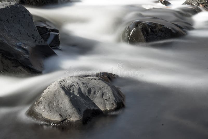 River Flowing through Rocks and Rapids in Denver, Colorado Stock Image ...
