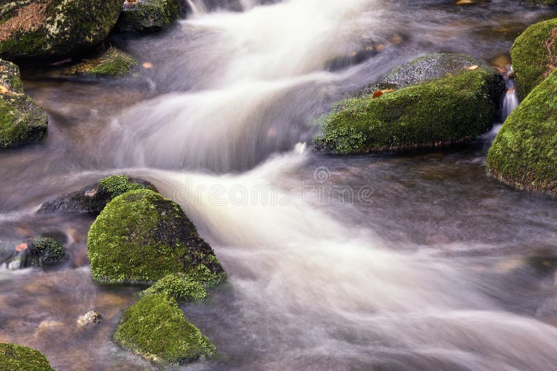 River Flowing in Slow Motion Stock Image - Image of water, waterfall ...