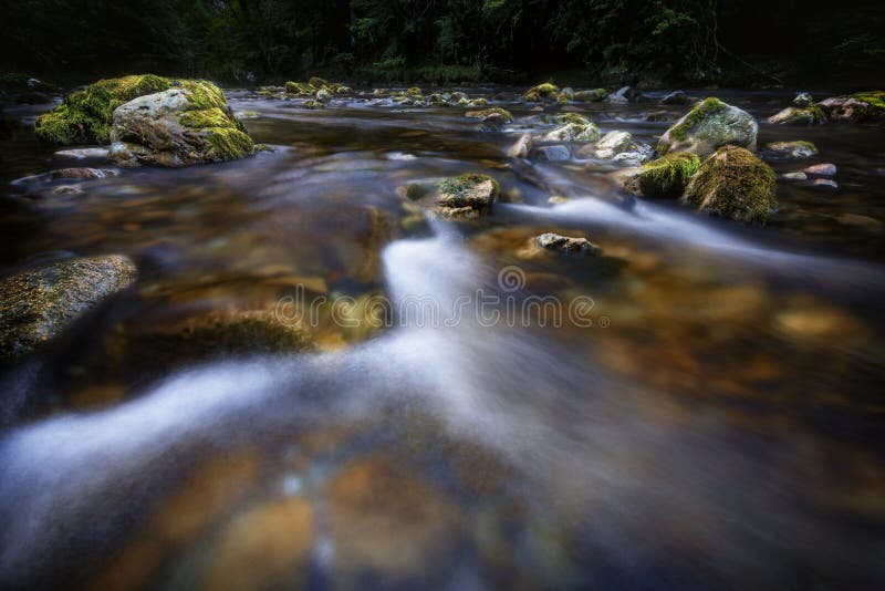 River Flowing Trough the Rocks Stock Image - Image of croatia, water ...