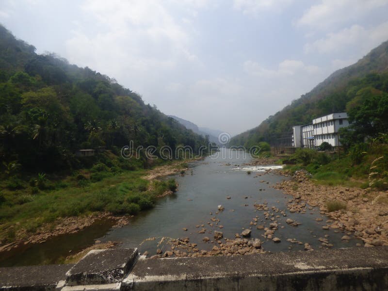 A River Flowing between Two Mountain a View from Idukki Kerala Stock ...
