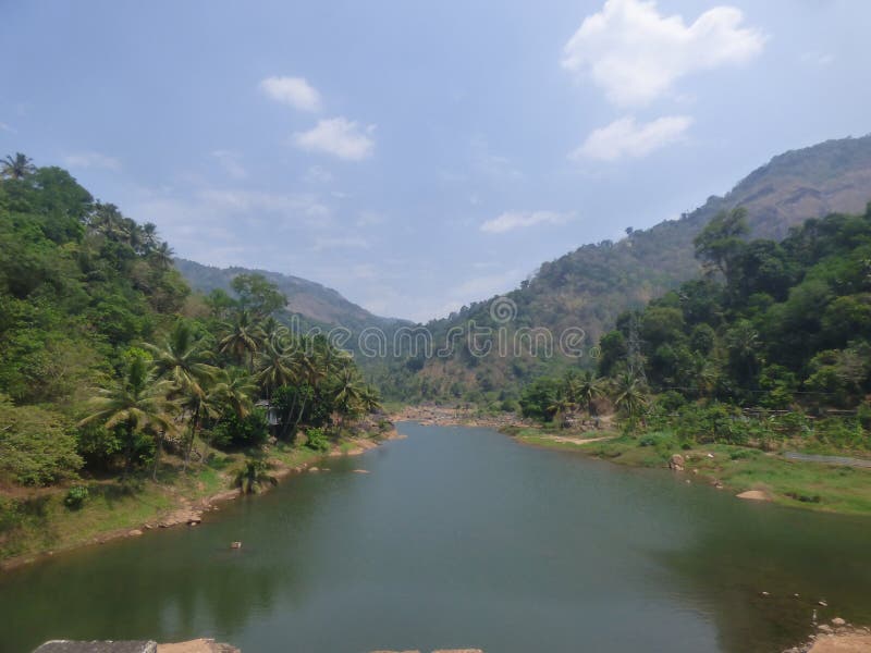 A River Flowing between Two Mountain a View from Idukki Kerala Stock ...