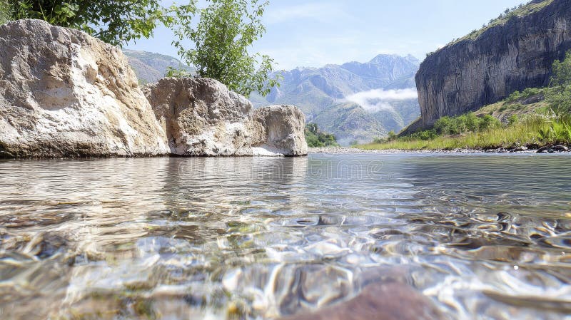 Clear Flowing River Mirrors Stock Illustrations – 50 Clear Flowing ...