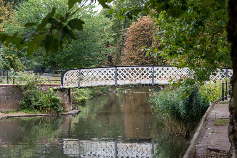 River footbridge stock photo. Image of building, england - 195724698