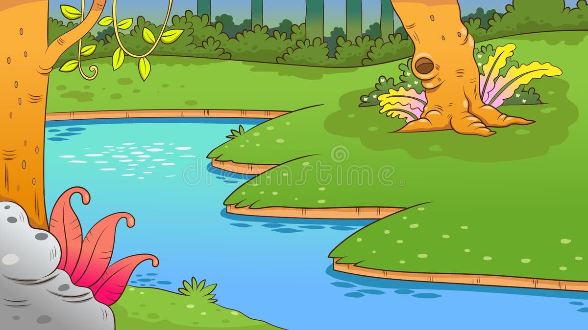 Cartoon Simple Water Land Background Stock Illustrations – 942 Cartoon ...