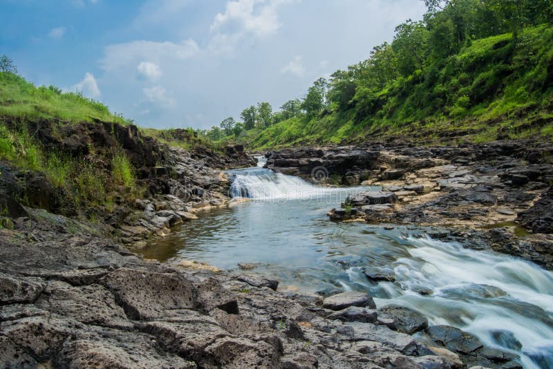 Rocky River in the Forest stock image. Image of river - 100340377