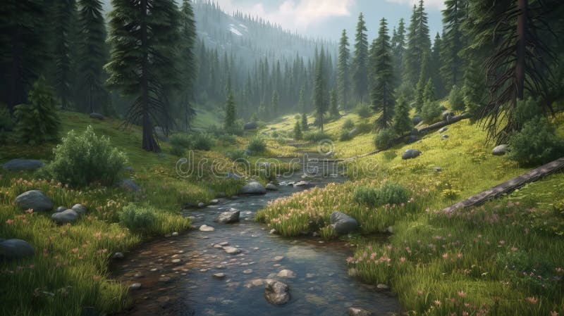 River in the Forest. Stream in the Middle of the Forest Stock ... River in the Forest. Stream in the Middle of the Forest Stock ...