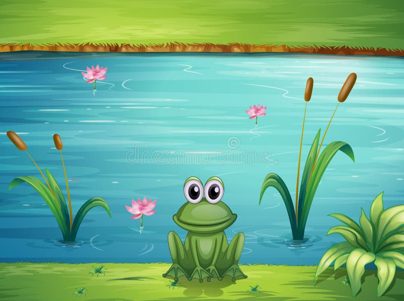 Cartoon Stream, River Isolated on White Background. Vector Illustration ... Cartoon Stream, River Isolated on White Background. Vector Illustration ...
