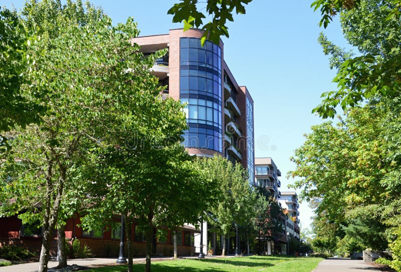 River Front Park at the Willamette River in Downtown Corvallis, Oregon ...