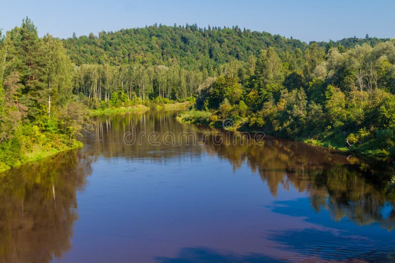 River Gauja in Gauja National Park, Latv Stock Photo - Image of tourism ...