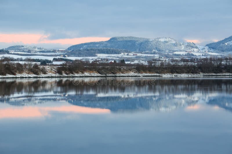 River Gaula stock image. Image of sunset, river, beautiful - 207538885