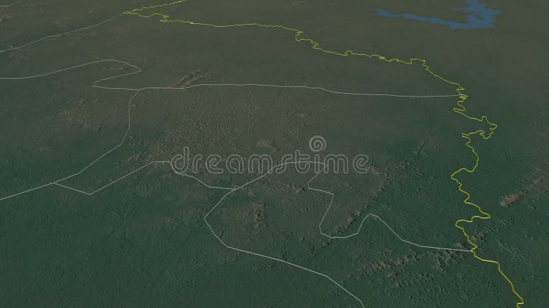 River Gee Extruded. Liberia. Stereographic Relief Map Stock Video ...