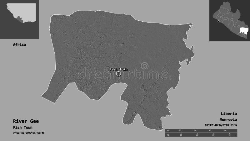 River Gee, County of Liberia,. Previews. Bilevel Stock Illustration ...