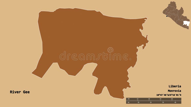 River Gee, County of Liberia, Zoomed. Pattern Stock Illustration ...