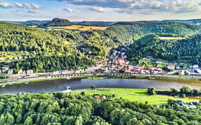 River in Germany from High Up a Mountain Stock Photo - Image of river ...