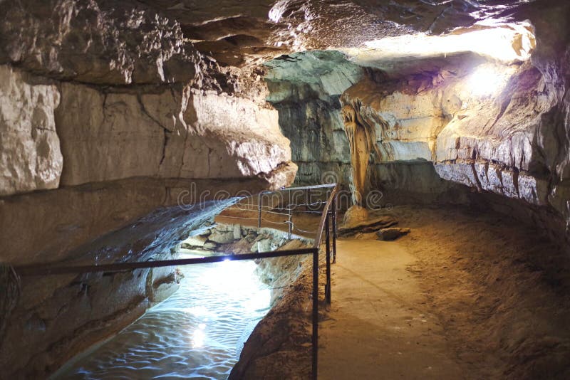 A River is Going Trough a Cave Stock Image - Image of anatolia, tigris ...