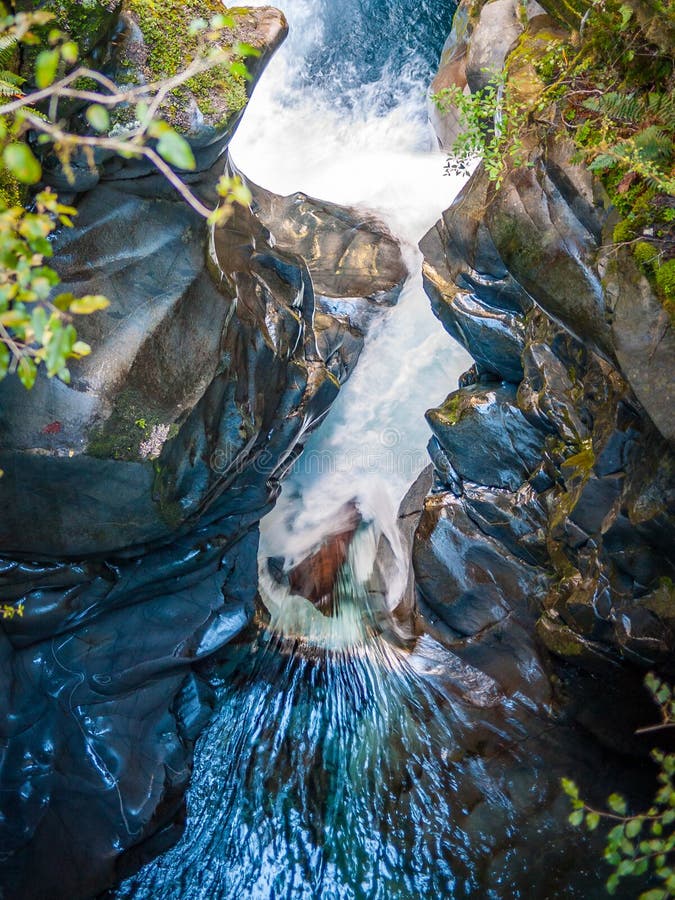 River Gorge with Shiny Rock and Blue Water Stock Photo - Image of ...