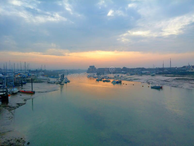 River Harbor Sunrise stock image. Image of holiday, south - 94025095