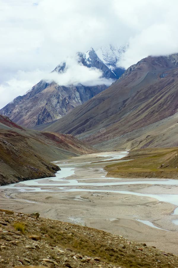 The River Has almost Dried Up in the Mountains. Stock Image - Image of ...
