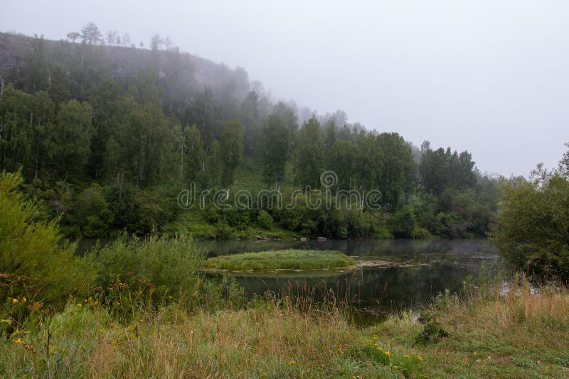 A river with high banks stock image. Image of landmark - 228108589