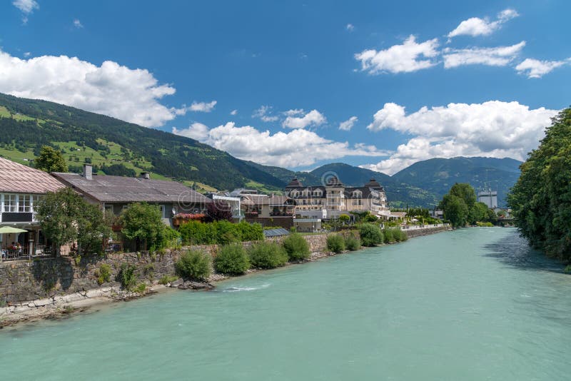 LIENZ, AUSTRIA - JULY 13, 2017: Panoramic View of City Main Square. the ...