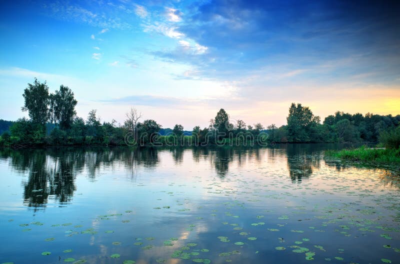 River on the horizon stock photo. Image of autumn, summer - 178867650