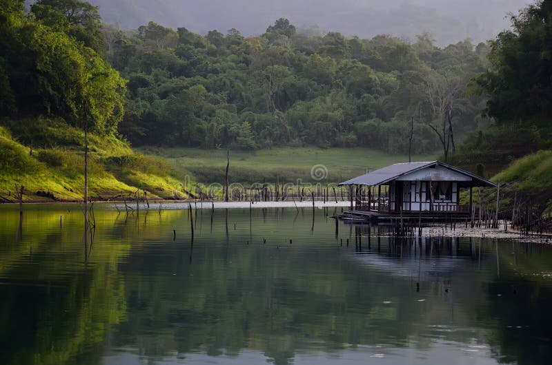 The River House. stock image. Image of river, houseraft - 20574541