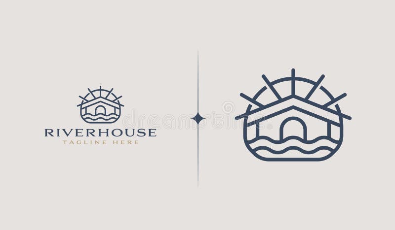 River House Monoline. Universal Creative Premium Symbol. Vector Sign ...
