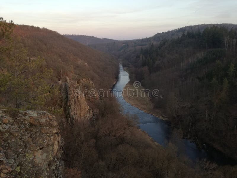 River With Rocks Under Bridge Surrounded By Green Leaf Trees During ...