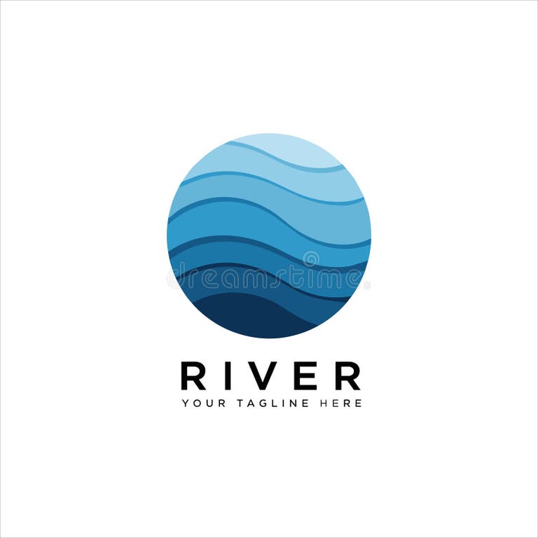 River Icon. Monochrome Simple River Icon for Templates, Web Design and ...