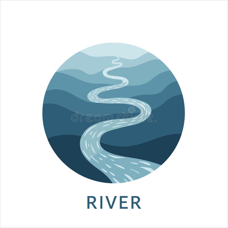 River Icon. Monochrome Simple River Icon for Templates, Web Design and ...