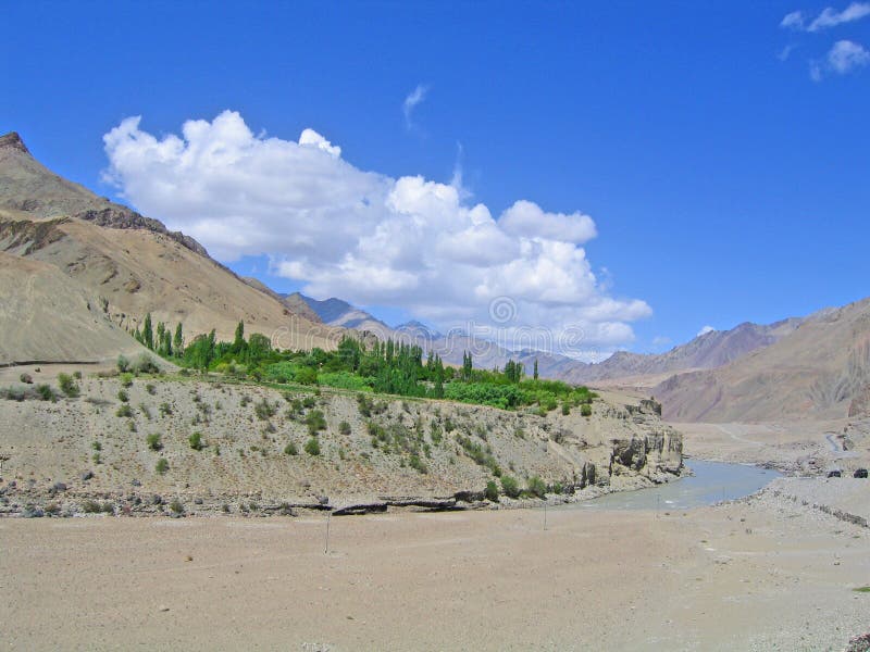 River Ind Valley, in Mountains of Ladakh Stock Photo - Image of small ...