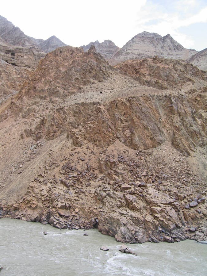 River Ind Valley, in Mountains of Ladakh Stock Photo - Image of echo ...