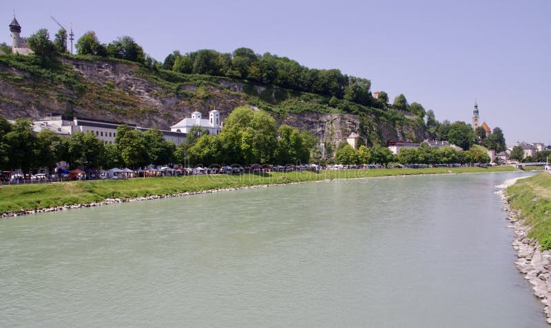 The River Inn Running through Salzburg. Salzburg, Austria, August 3 ...
