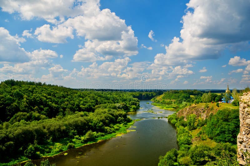 River inside of valley stock image. Image of river, blue - 33754707