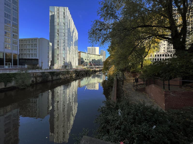 River Irwell in Manchester editorial image. Image of autumn - 234772180