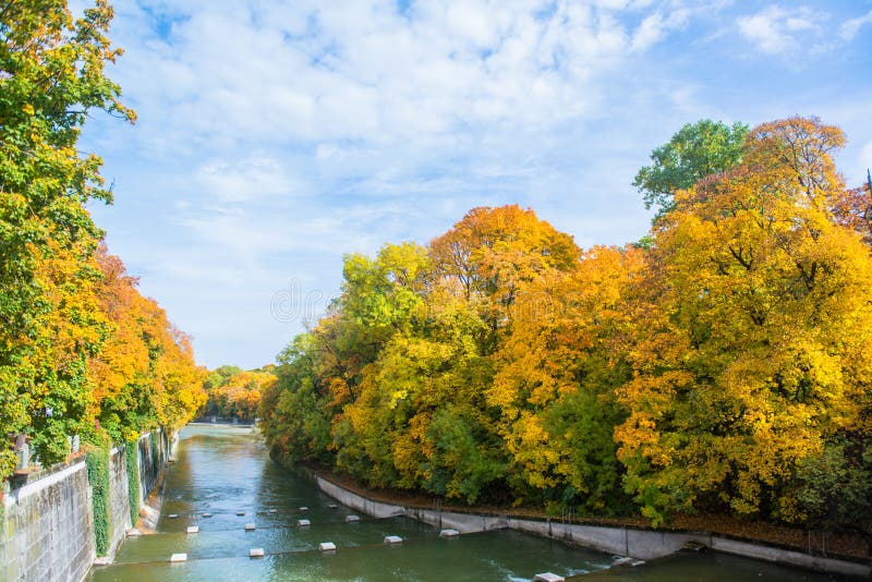 River Isar,Munich stock photo. Image of places, forest - 35311378