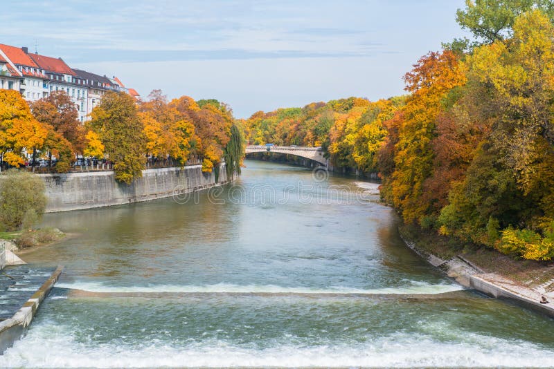 River Isar,Munich stock photo. Image of foliage, amazing - 35311346