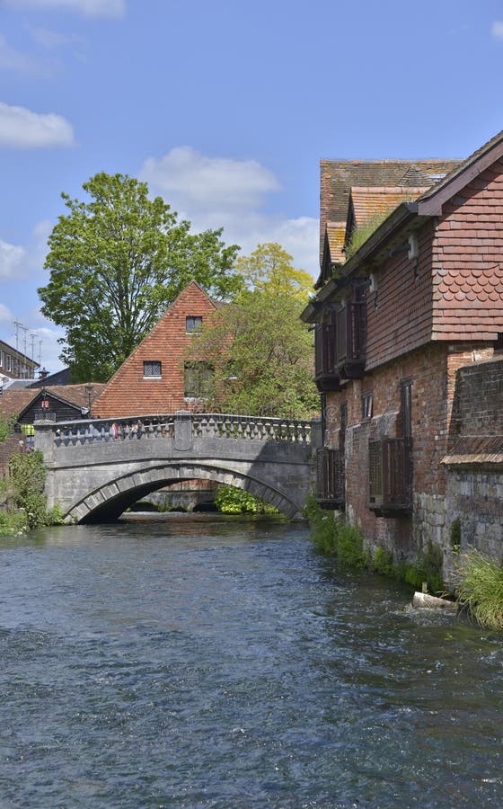 River Itchen Footbridge, Itchen Stoke, Hampshire Stock Photo - Image of ...