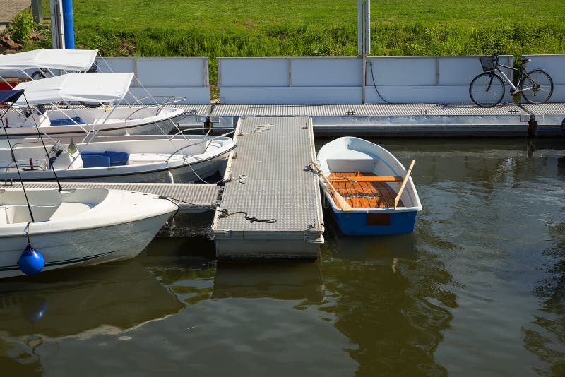 River Jetty with Beautiful Boats, Summer Stock Image - Image of quality ...