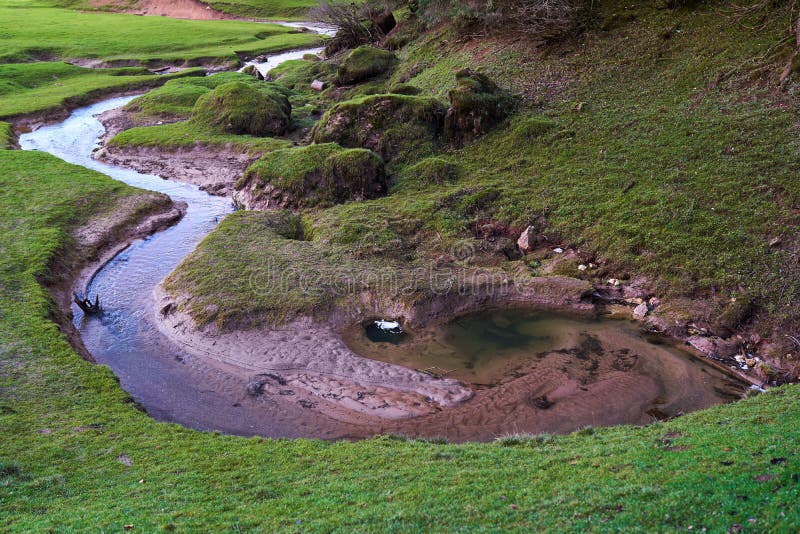 River from a Karst Spring in the Mountains Stock Image - Image of ...