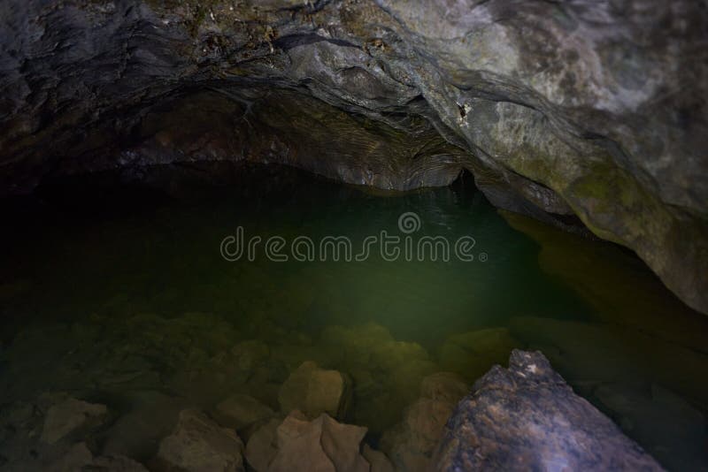 River from a Karst Spring in the Mountains Stock Photo - Image of ...