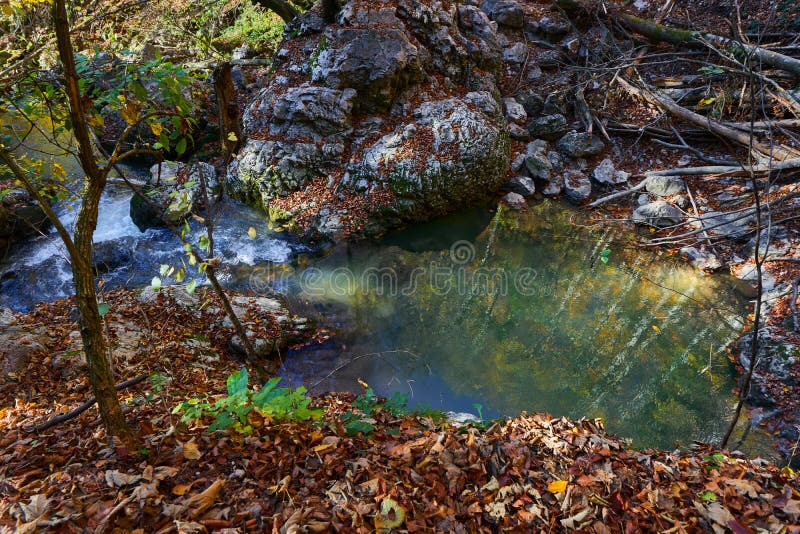 River from a Karst Spring in the Mountains Stock Photo - Image of karst ...