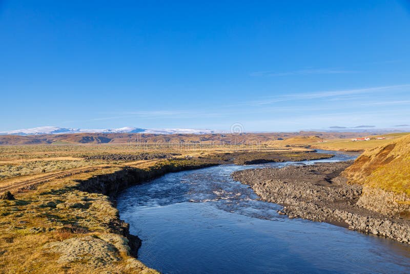 River in Katla Geopark, Iceland Stock Image - Image of people, river ...